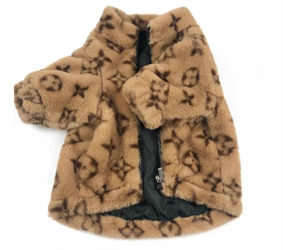 LV fur coat - brown – The Frenchie Shop